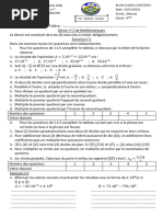 Composition Maths 4ème 2024-2025 | PDF