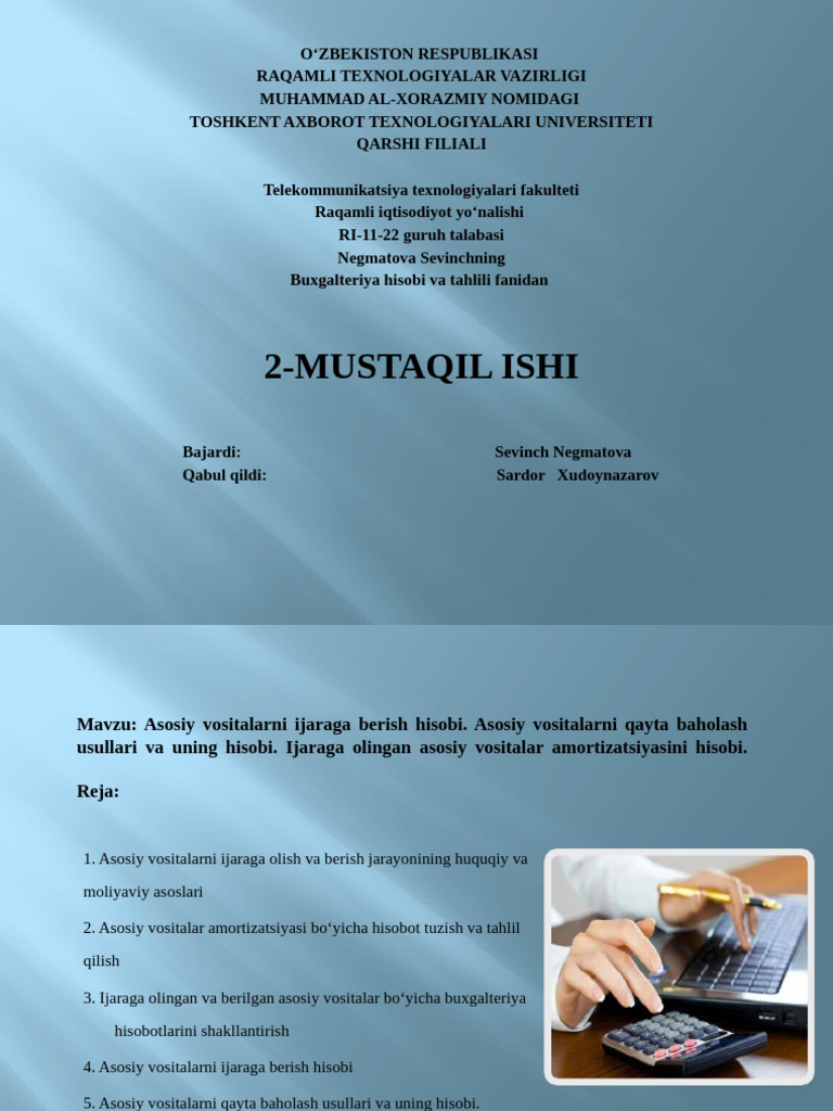 Buxgalteriya 2 Mi | PDF