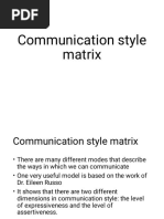 Communication Styles &matrix | PDF | Communication | Psychology