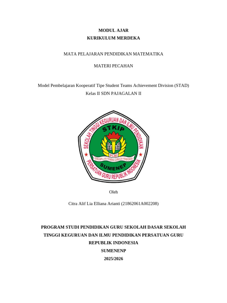 Modul Ajar PPL 2 Matematika Kelas 21 | PDF