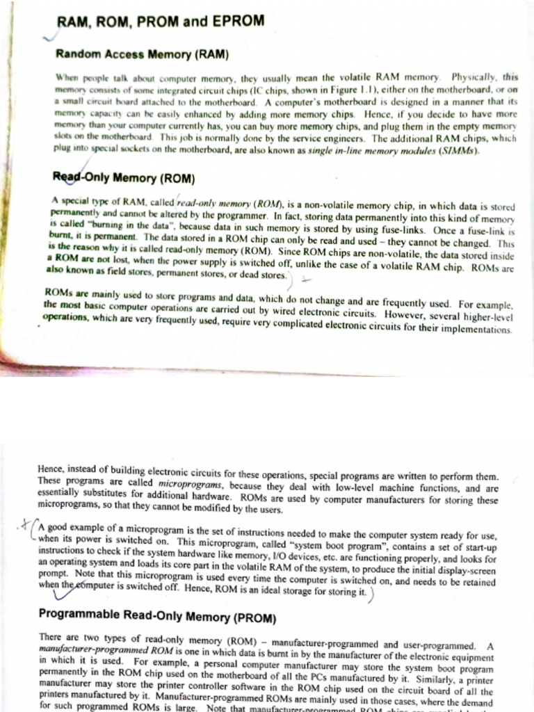 Ram, ROM, Prom, Eprom | PDF