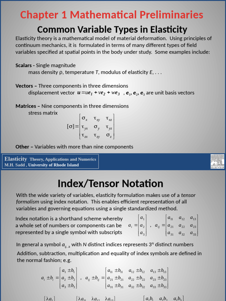 Chapter 01 | PDF | Tensor | Linear Elasticity