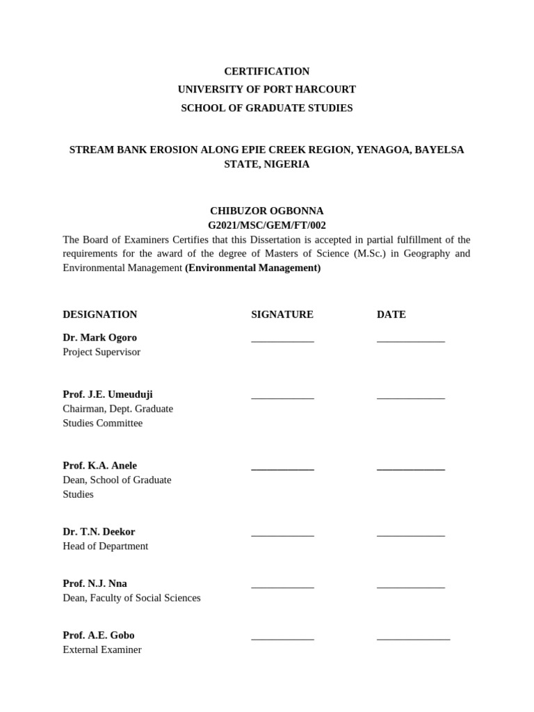 CERTIFICATION FOR M.SC | PDF