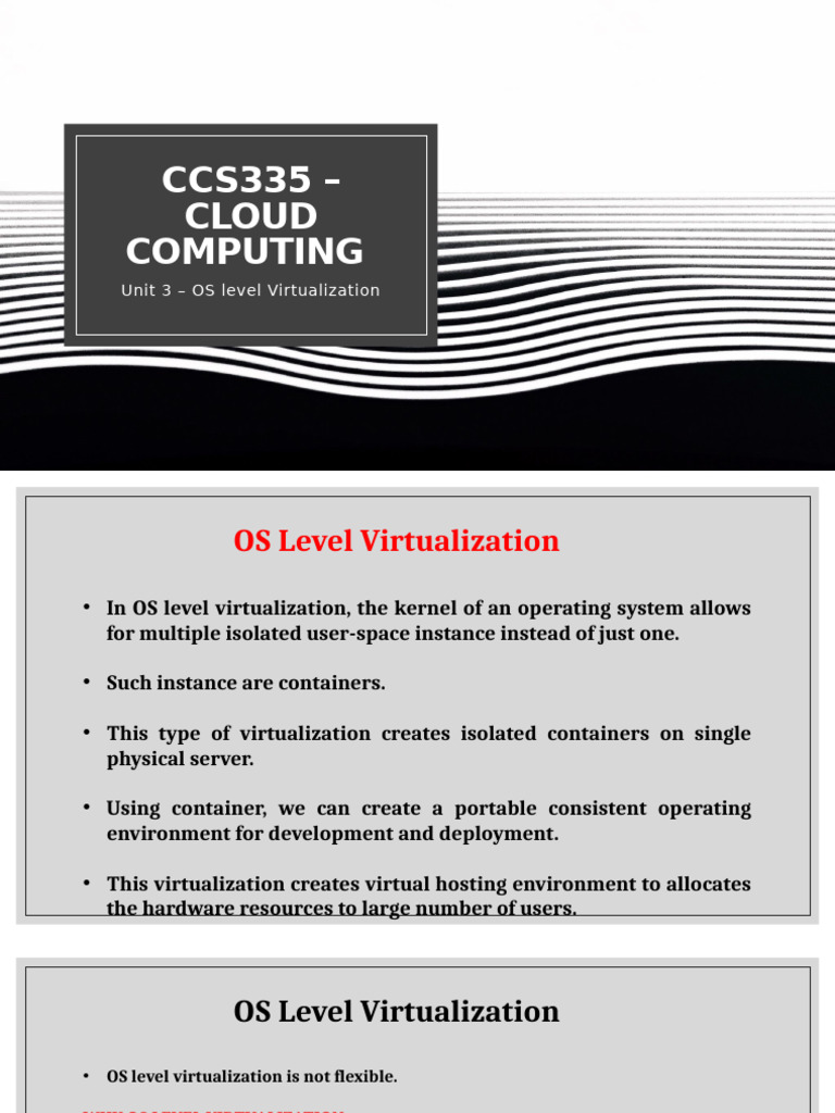 Unit 3 - OS level Virtualization | PDF