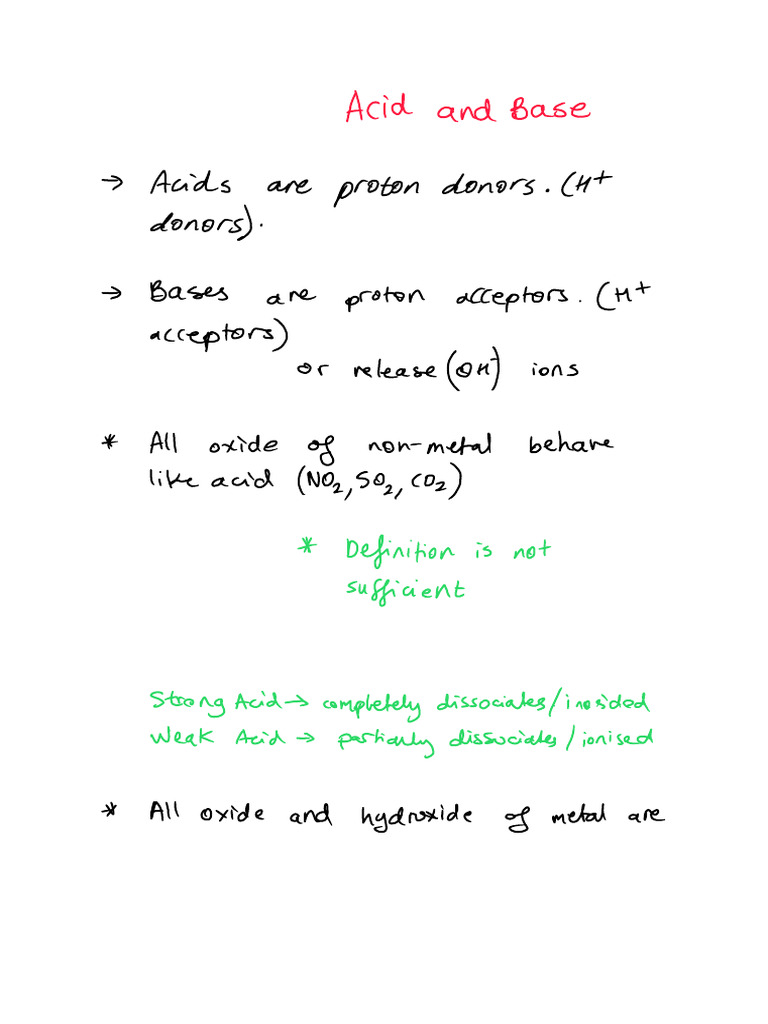Acid And Base Pdf Acid Ph