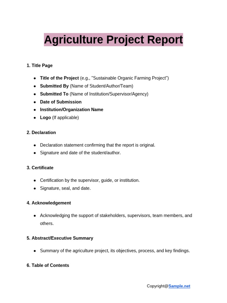 Agriculture Project Report | PDF | Agriculture | Organic Farming