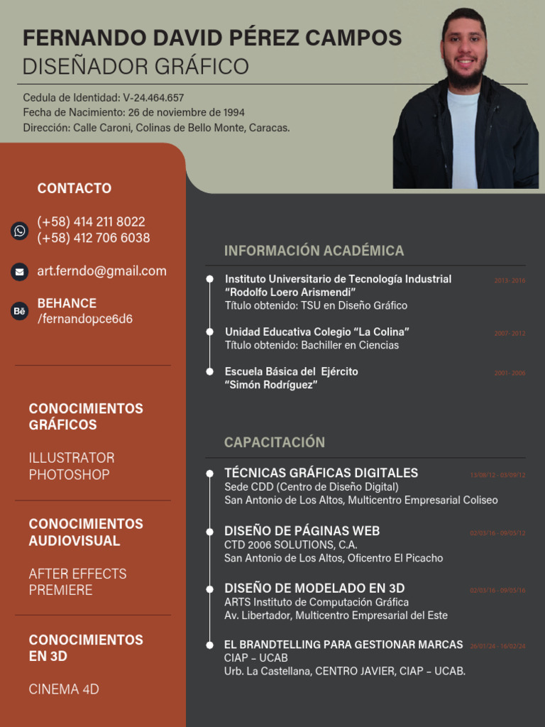 CV Fernando Pe - Rez | PDF | Diseño gráfico | Diseño