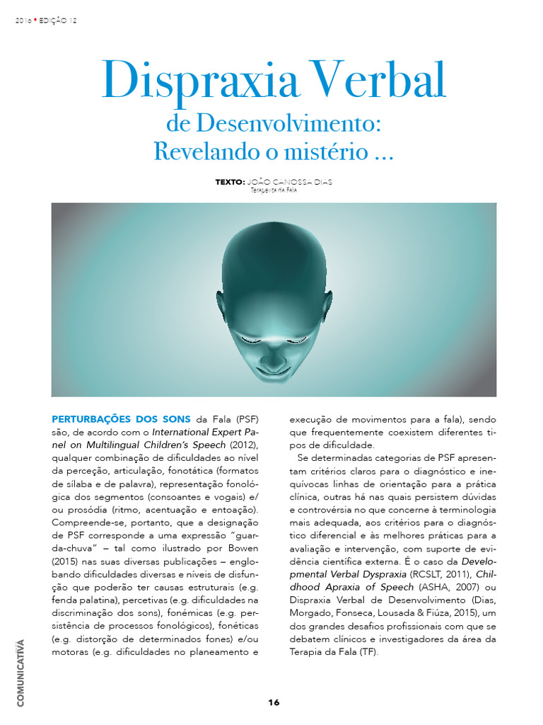 Dispraxia Verbal: Diagnóstico e Intervenção | PDF | Sílaba | Ciência ...