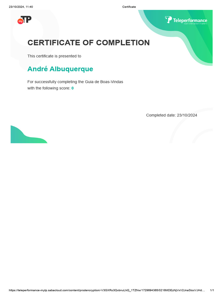 Certificate | PDF