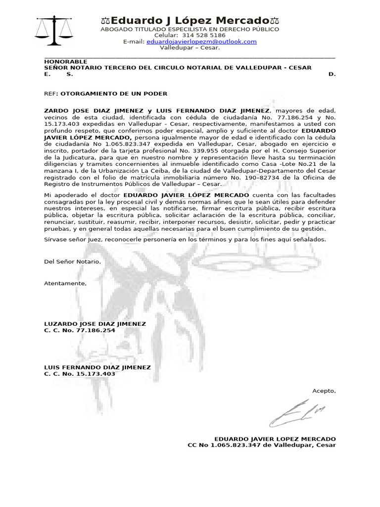 Poder Notaria Tercera | PDF | Justicia | Crimen y violencia