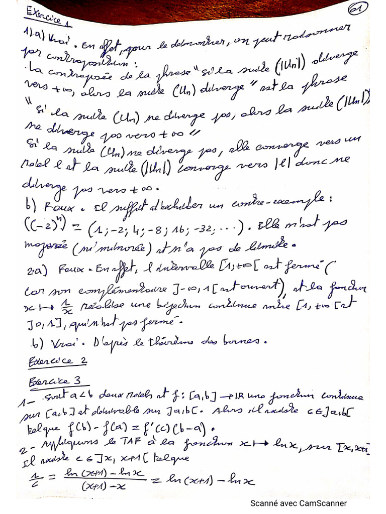 Correction Math Info 1 | PDF