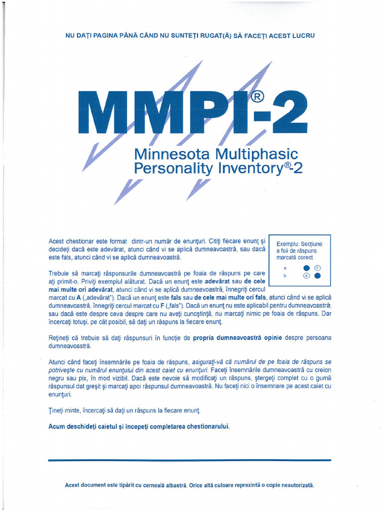 MMPI2 | PDF