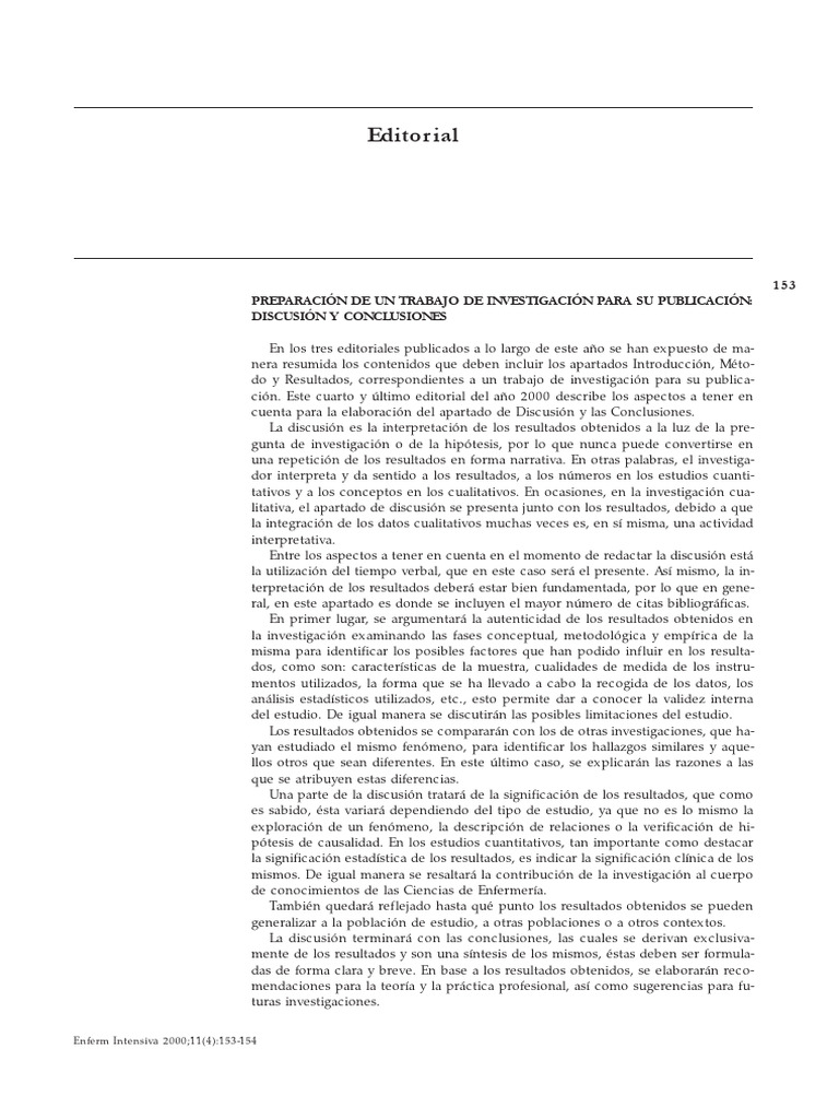 Preparación de Un Trabajo de Investigación para Su Publicación ...