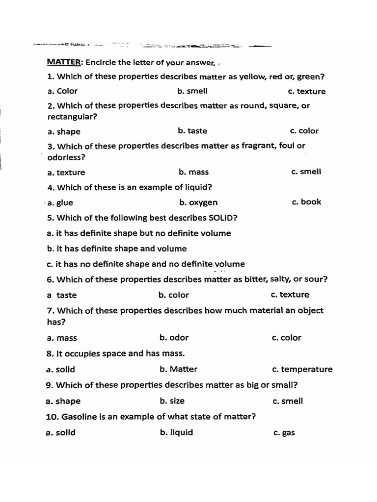 Science (matter)(1) | PDF