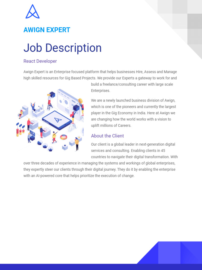 _DC02-Expert JD - React Developer.docx | PDF | Cognition