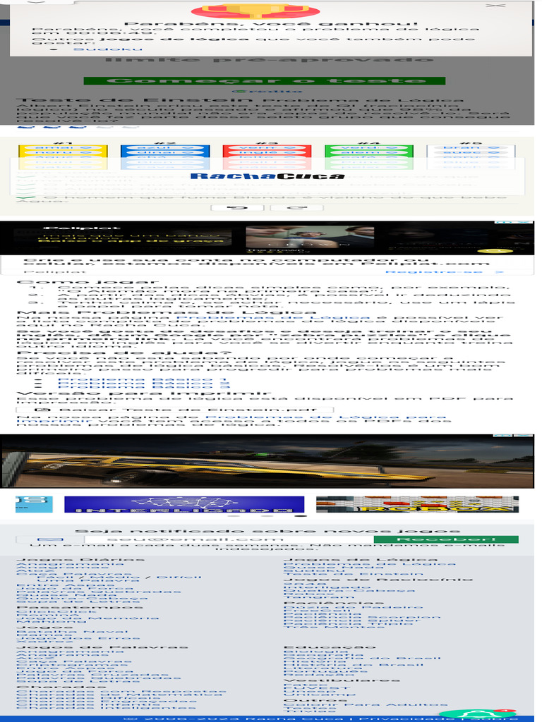 Teste de Einstein - Teste de QI - Racha Cuca | PDF | Lógica