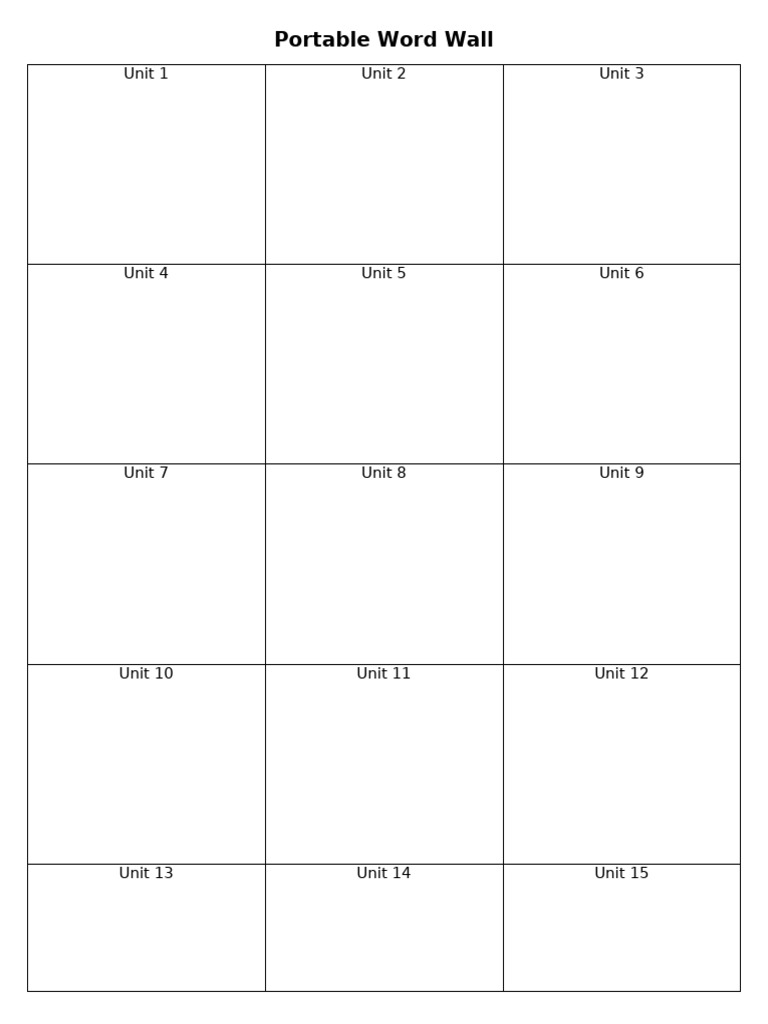 Portable Word Wall | PDF