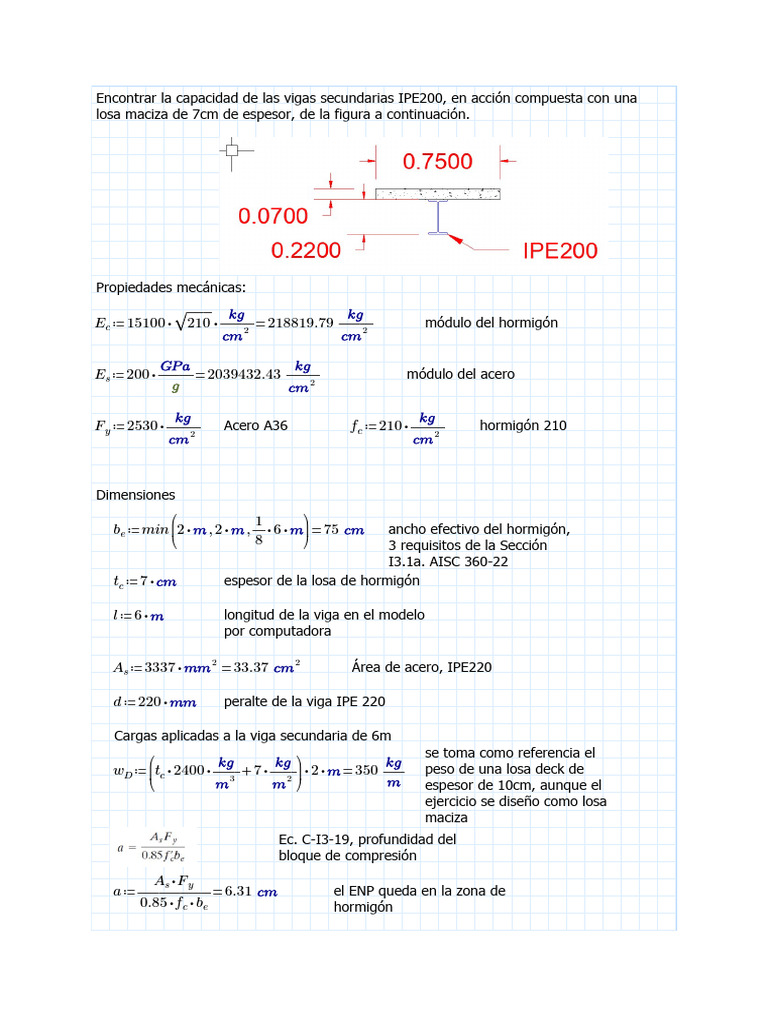 Accion Compuesta Vigas - Editado | PDF | Ingeniería estructural | Ingeniería de Edificación