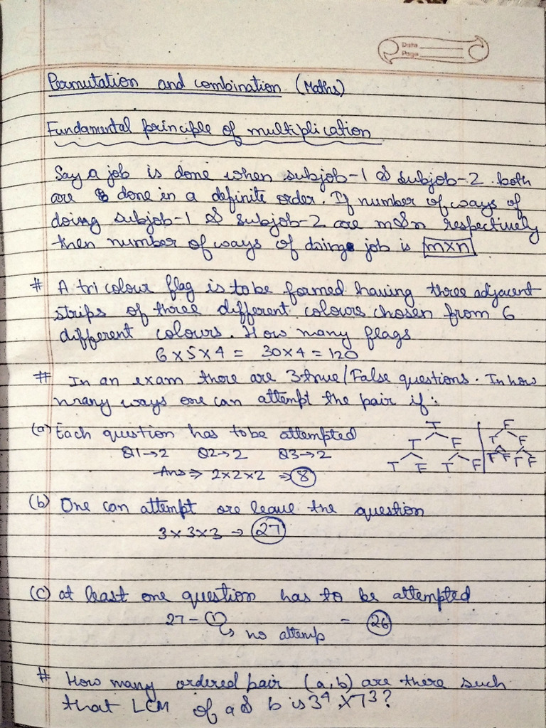 Permutation And Combination Pdf