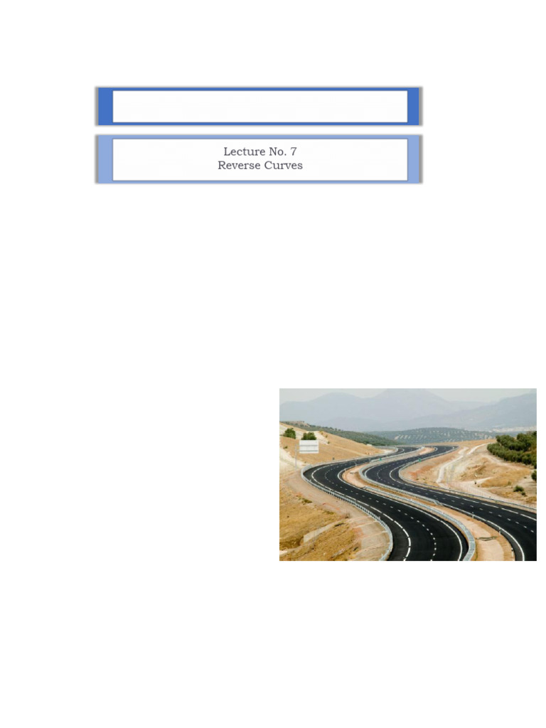 Ch7-3 Reverse Curves | PDF | Tangent | Curve