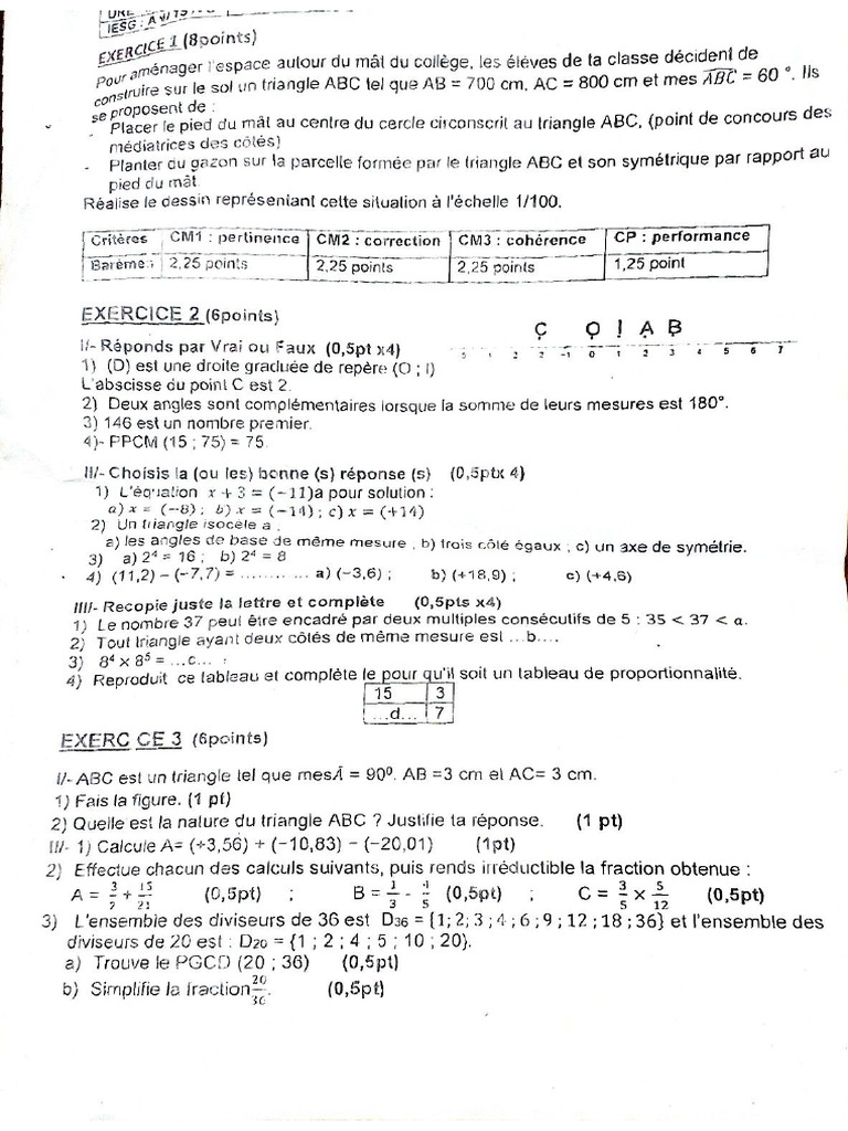 Mathématiques 5e | PDF
