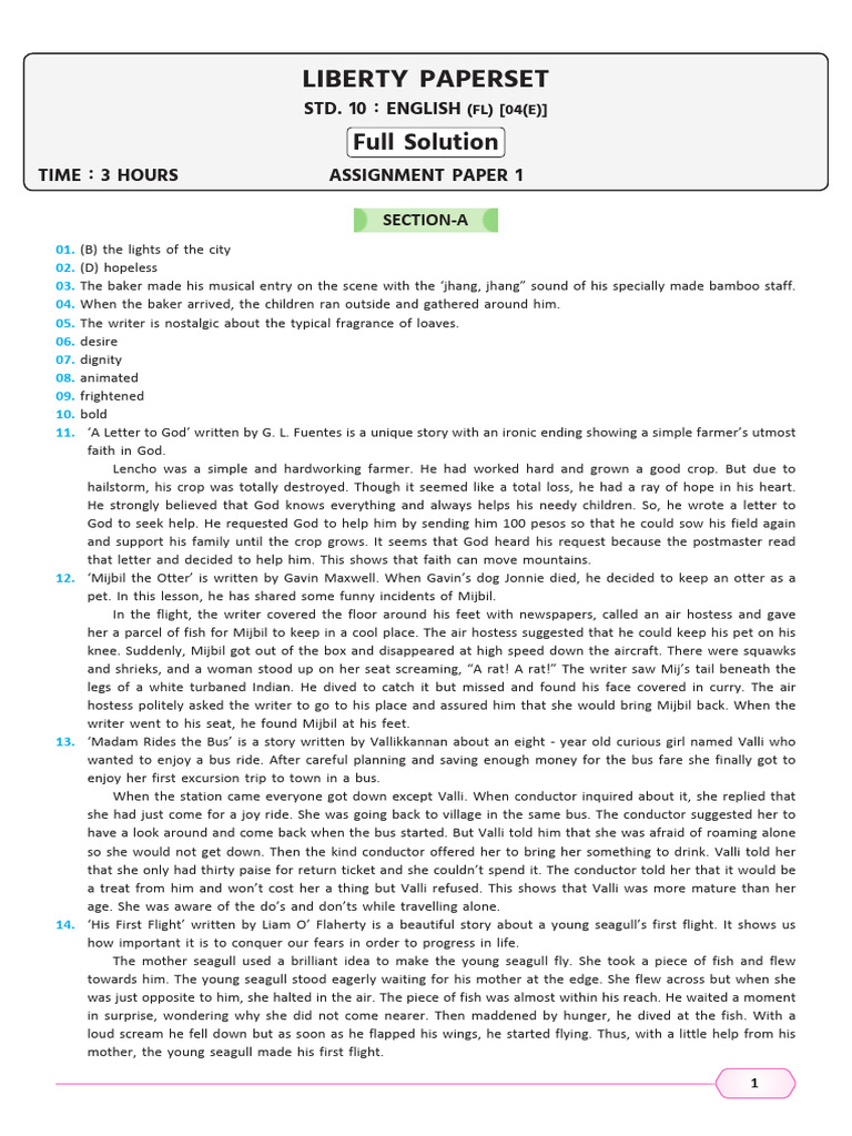 Std 10 English Liberty Solutions | PDF | Air Pollution | Atmosphere Of ...