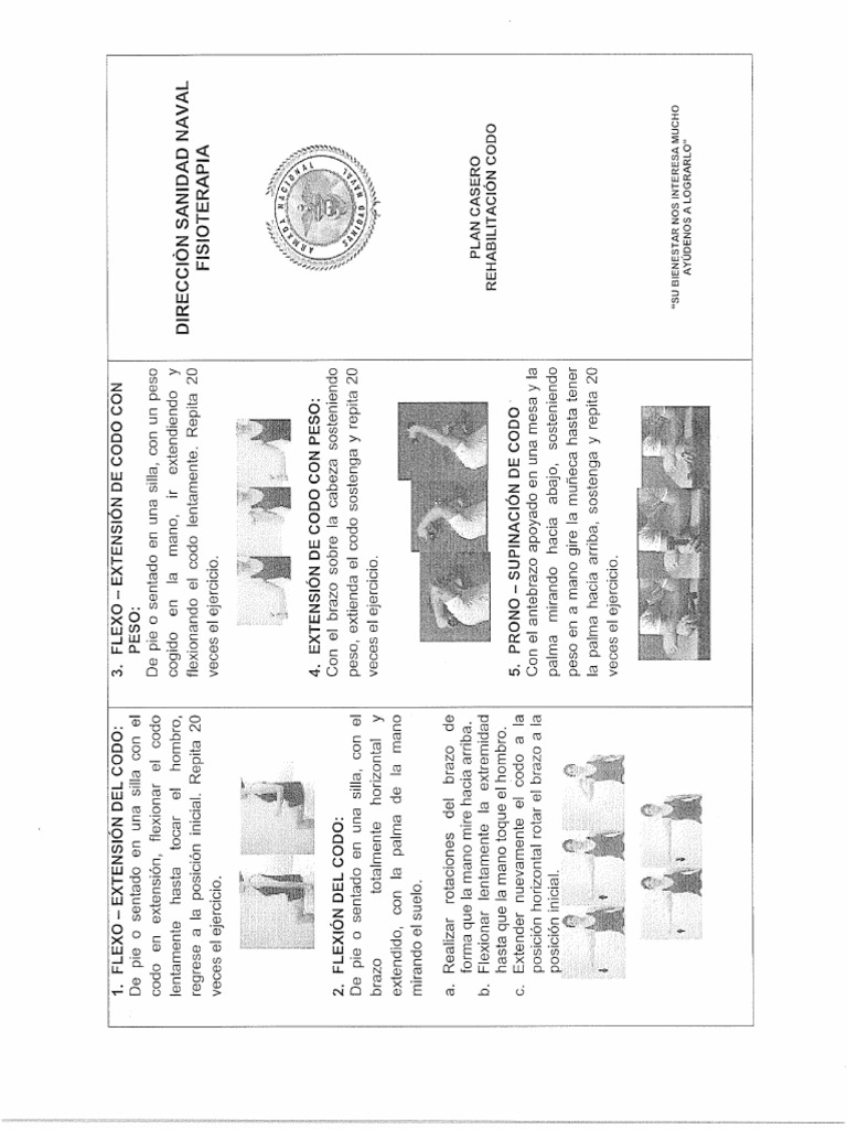 PLAN CASERO REHABILITACION DE CODO | PDF