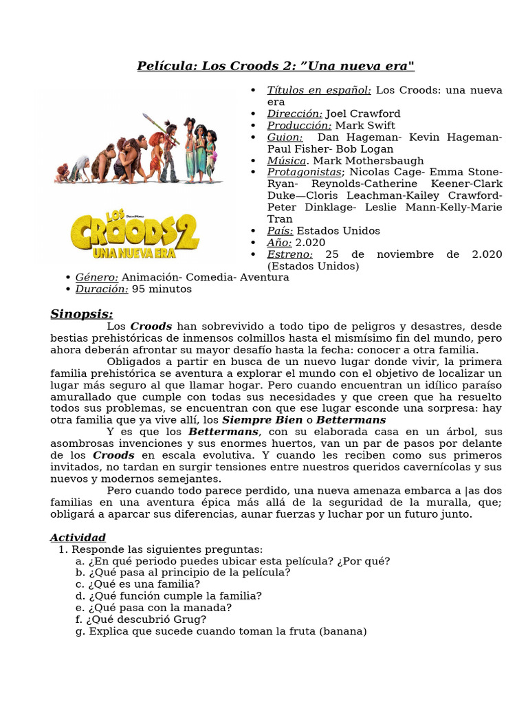 Película Los Croods 2 | PDF
