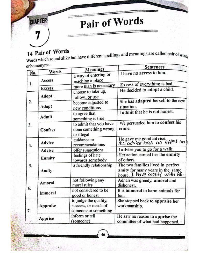 Pair of Words | PDF