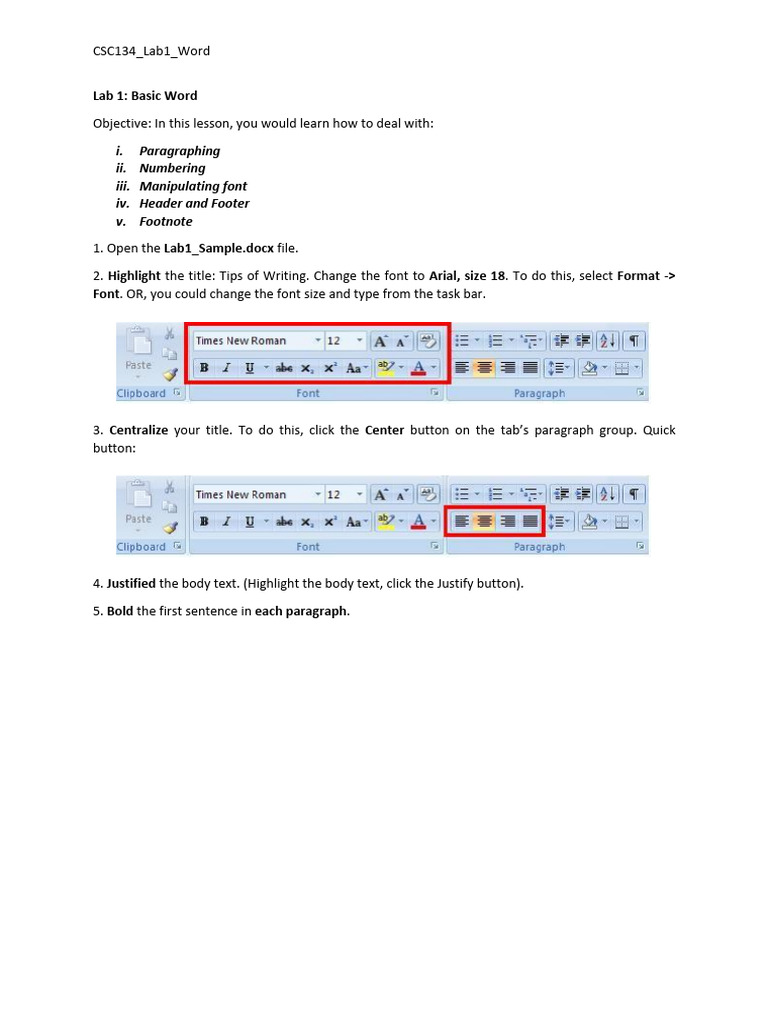 LAB 1 MATERIAL | PDF