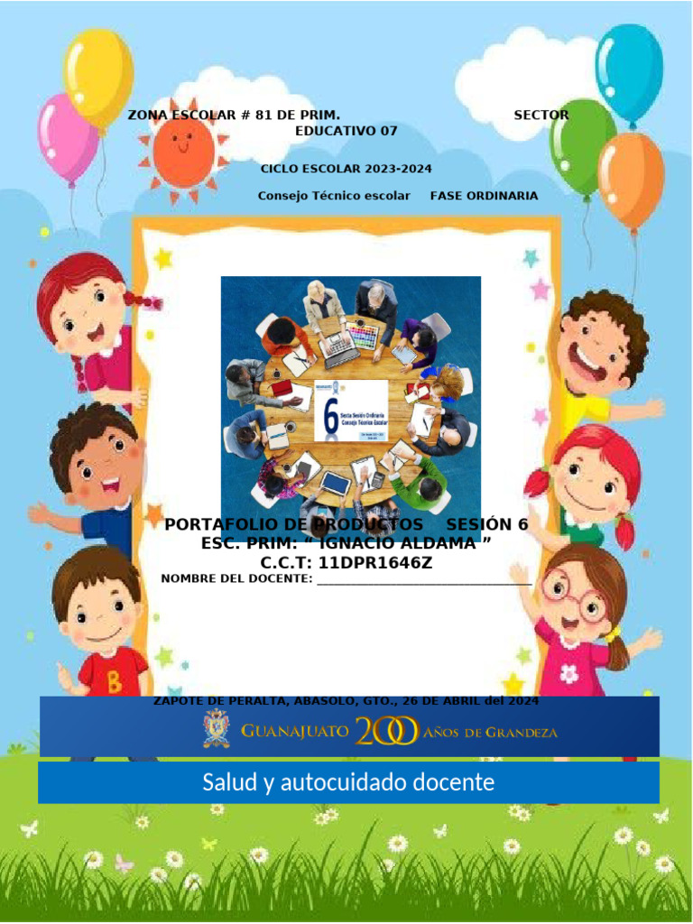 Z81 PORTAFOLIO Docente SESION 6 CTE 2023-2024 | PDF | Evaluación | Maestros