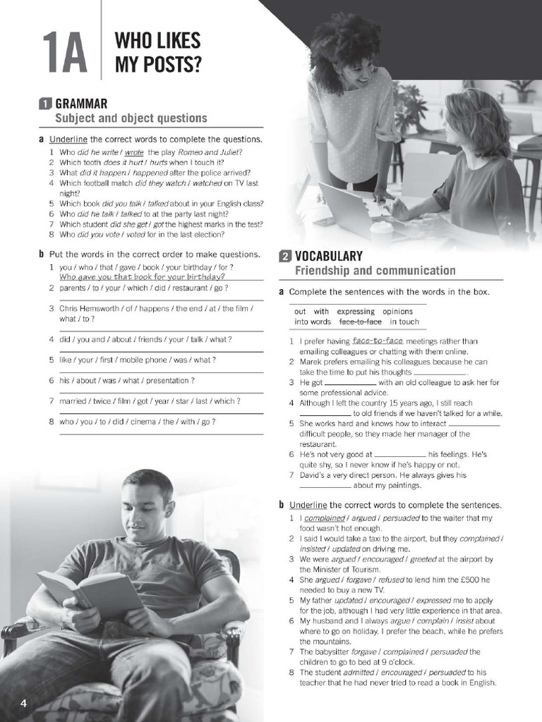 Workbook Unit 1 | PDF