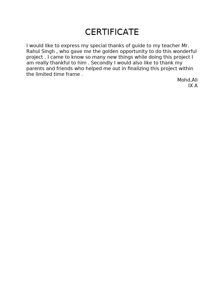 Certificate | PDF