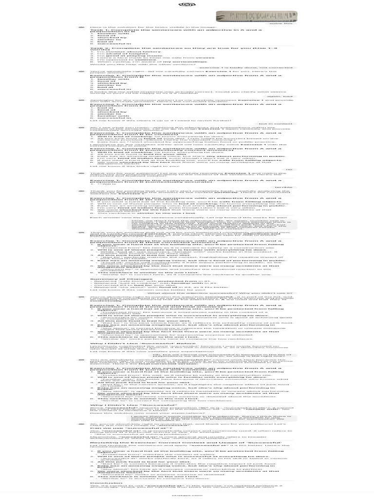 Adjective Preposition Practice | PDF