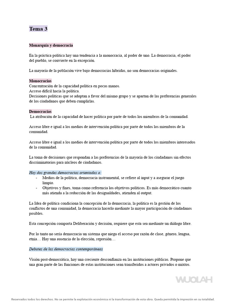 Democracia vs. Monocracia: Análisis Político | PDF | Democracia | Ideologías políticas