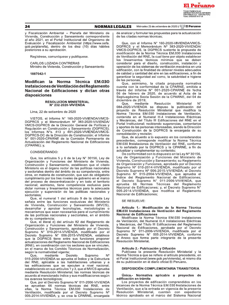 Norma Técnica EM.030 | PDF