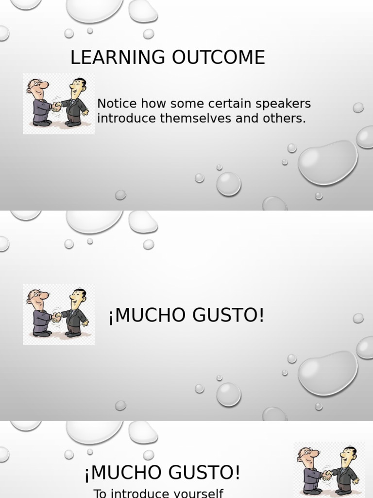 Presentarse Español 1 | PDF