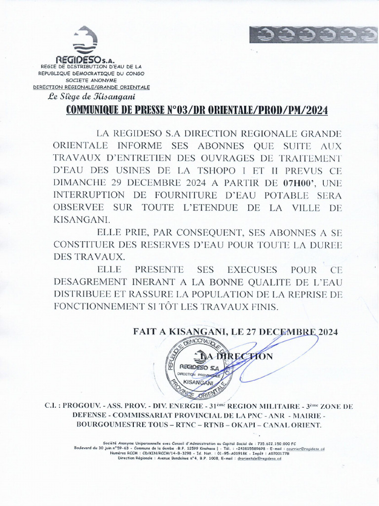 COMMUNIQUE N°03 | PDF