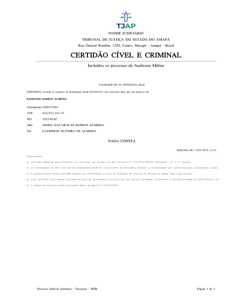 certidao-1332651 | PDF