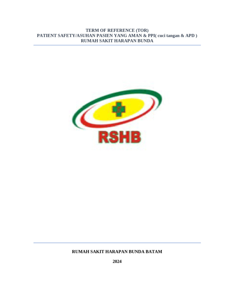 Tor Pasient Safety, Apa, Cuci Tangan, Apd 3 2024 | PDF