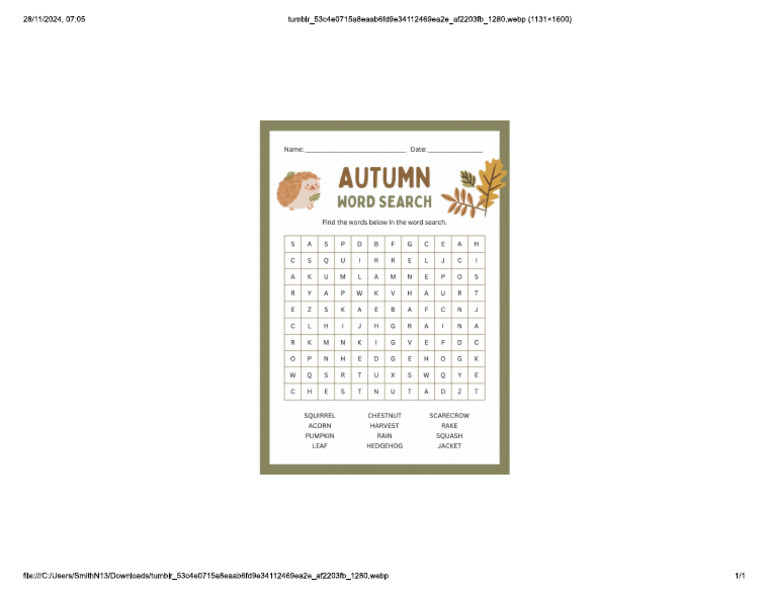 Word Search | PDF