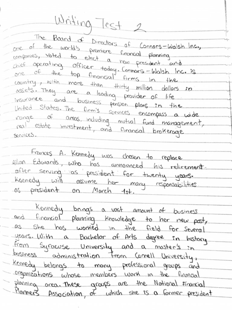 Sofia Ibarra - Writing test 2 | PDF