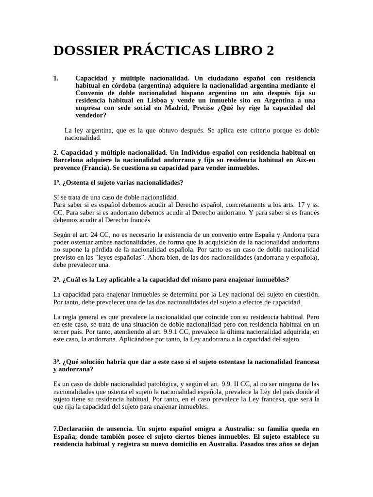 DOSSIER PRACTICAS Dipriv | PDF | Divorcio | Matrimonio