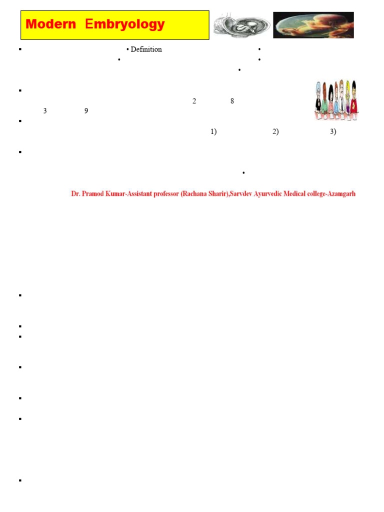 Modern Embryology pdf | PDF | Meiosis | Biology