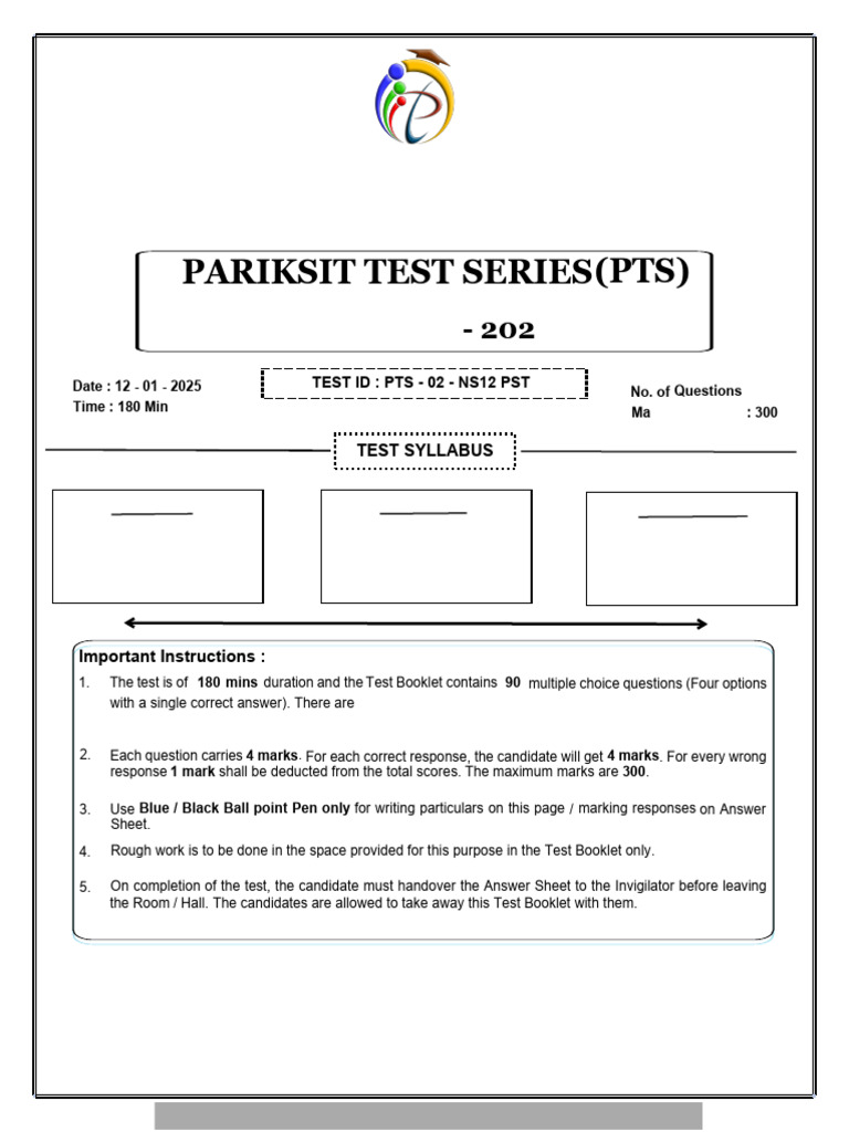 Pts - 02 - Jee - Ns12 - PST - Solution | PDF | Evaluation Methods | Tests