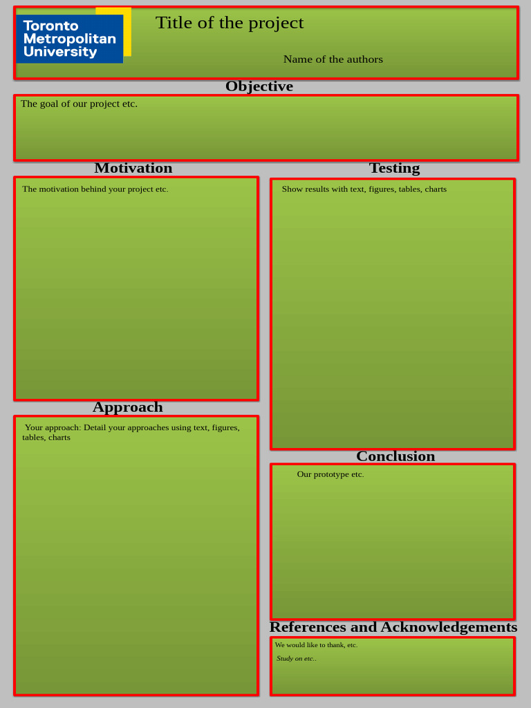 TMU Capstone Presentation Poster Template 2024 | PDF