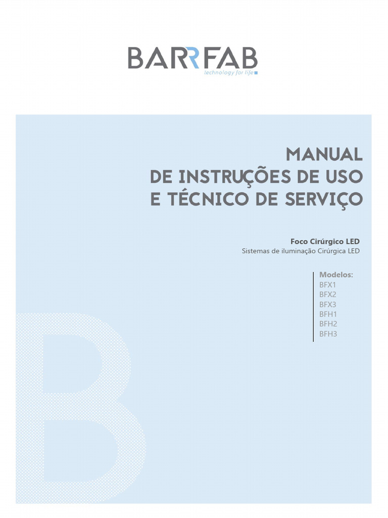 Barrfab BFH2 Manual Operador Servico | PDF | Diodo emissor de luz | Calor
