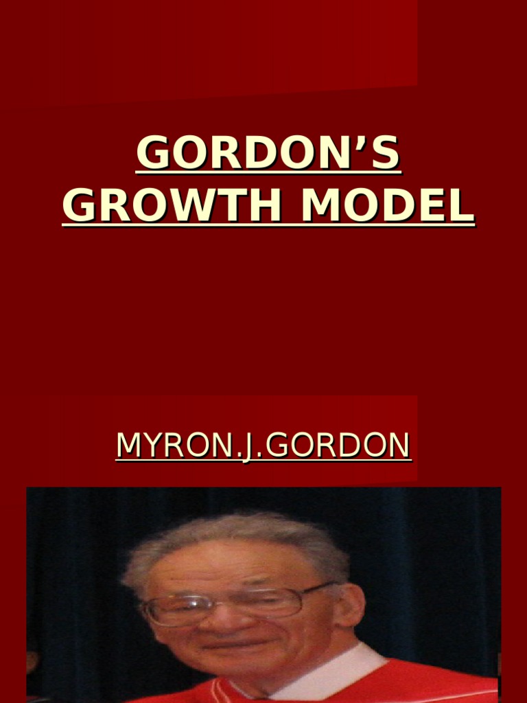 GORDON’s GROWTH MODEL