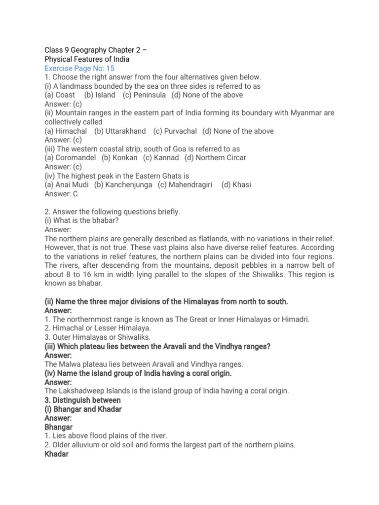 Class 9 Geography Chapter 2 | PDF