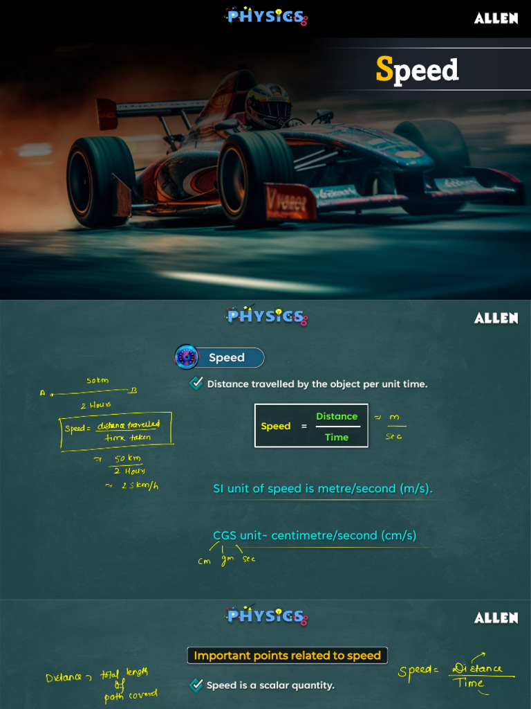 Understanding Speed: Definitions and Calculations | PDF | Speed | Mechanics